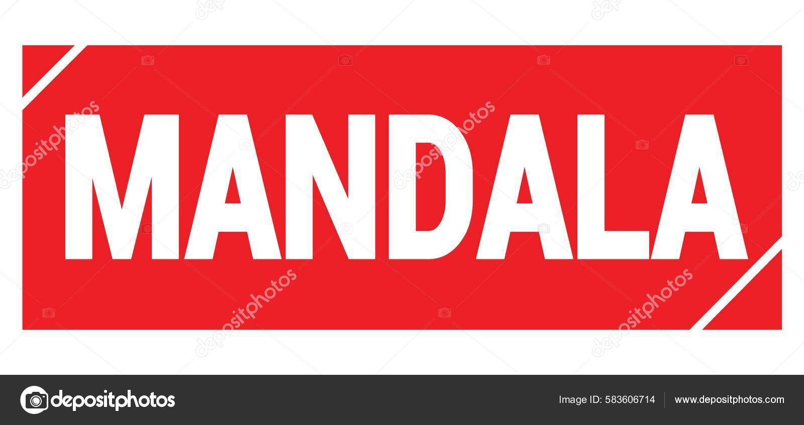 Mandala Text Written Red Grungy Stamp Sign — Stock Photo © outchill ...