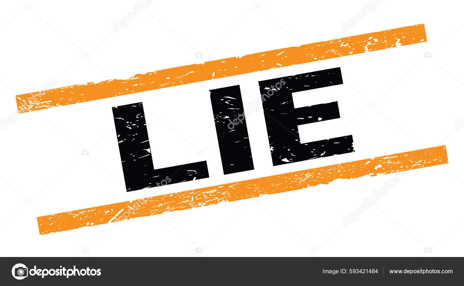 Lie Text Written Orange Rectangle Stamp Sign — Stock Photo © outchill ...