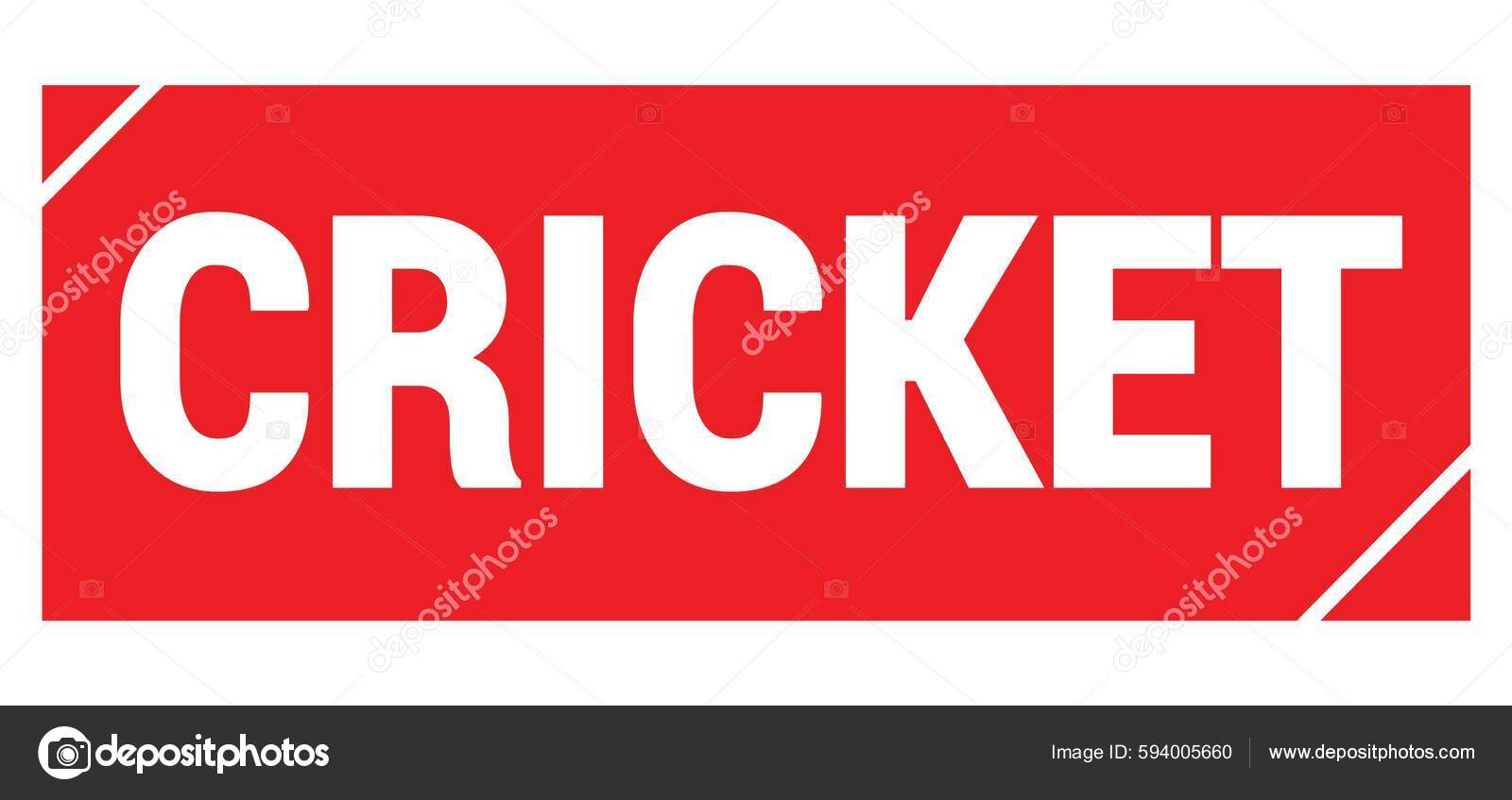Cricket Text Written Red Grungy Stamp Sign — Stock Photo © outchill ...