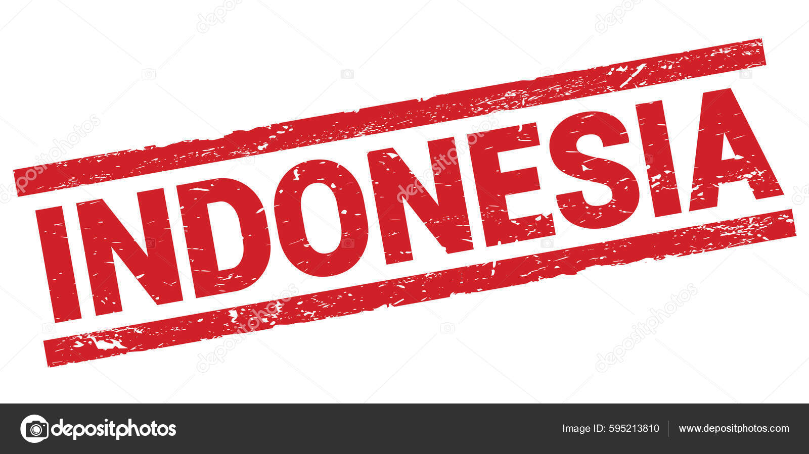 Indonesia Text Written Red Rectangle Stamp Sign — Stock Photo ...