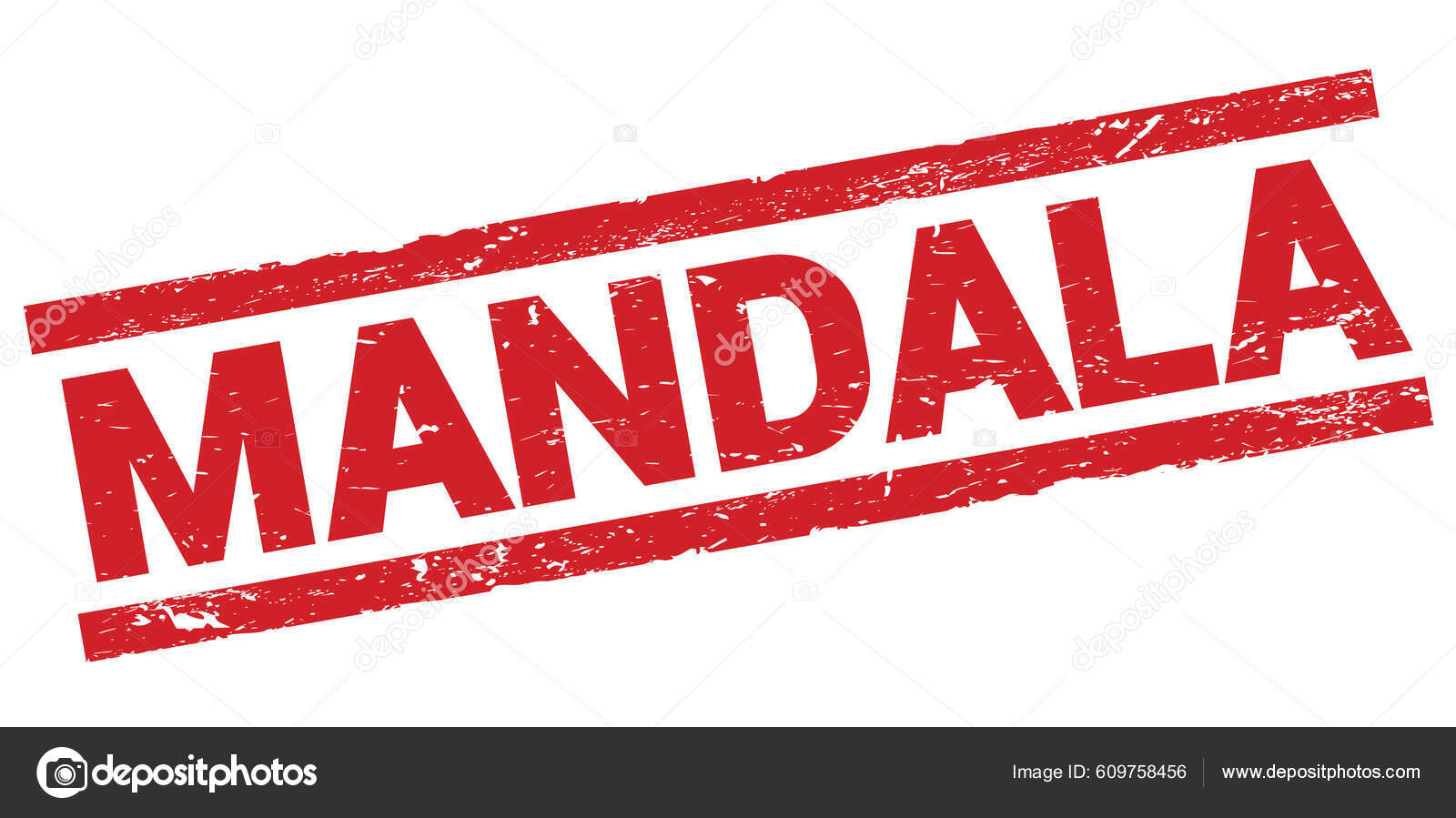 Mandala Text Written Red Rectangle Stamp Sign — Stock Photo © outchill ...