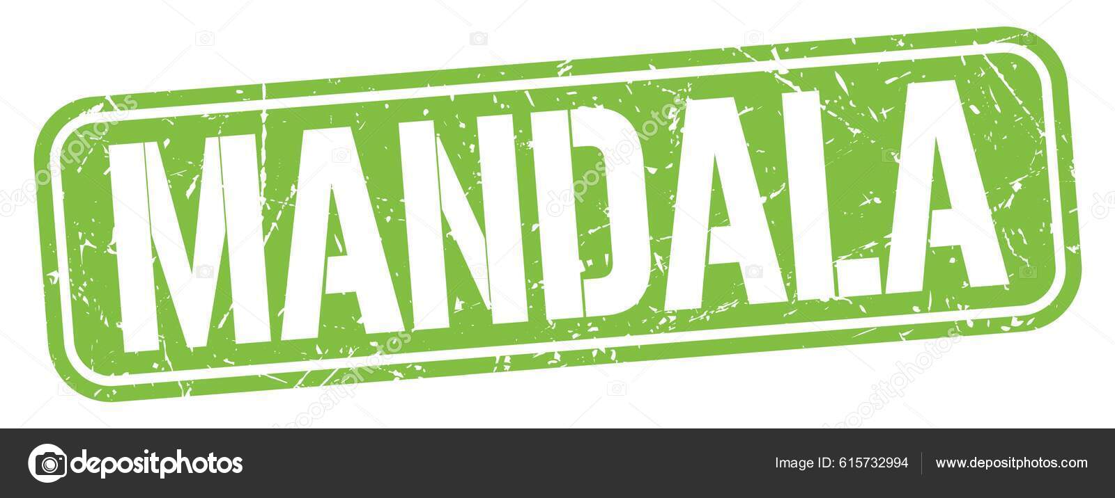 Mandala Text Written Green Grungy Stamp Sign — Stock Photo © outchill ...