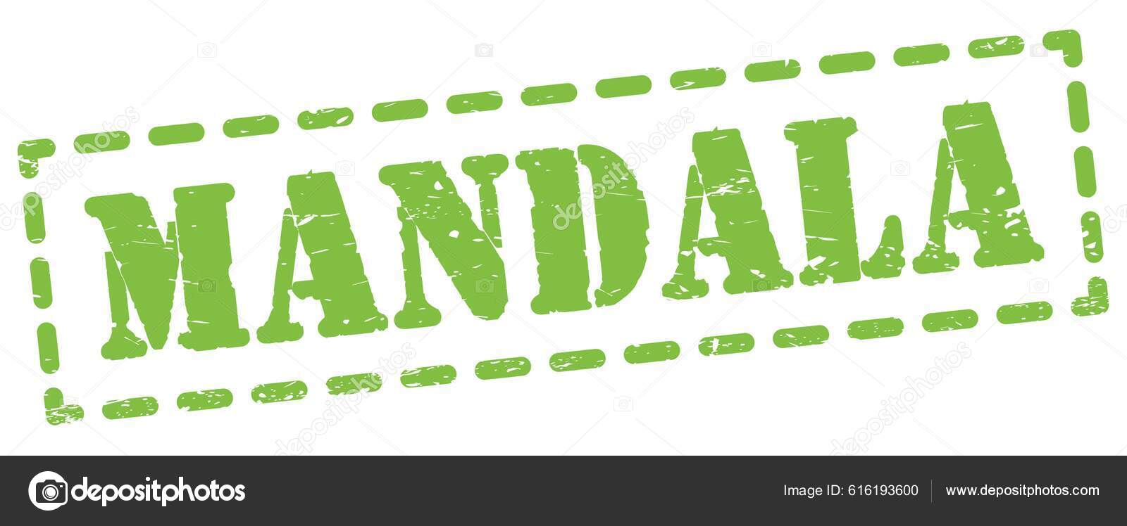 Mandala Text Written Green Dash Stamp Sign — Stock Photo © outchill ...