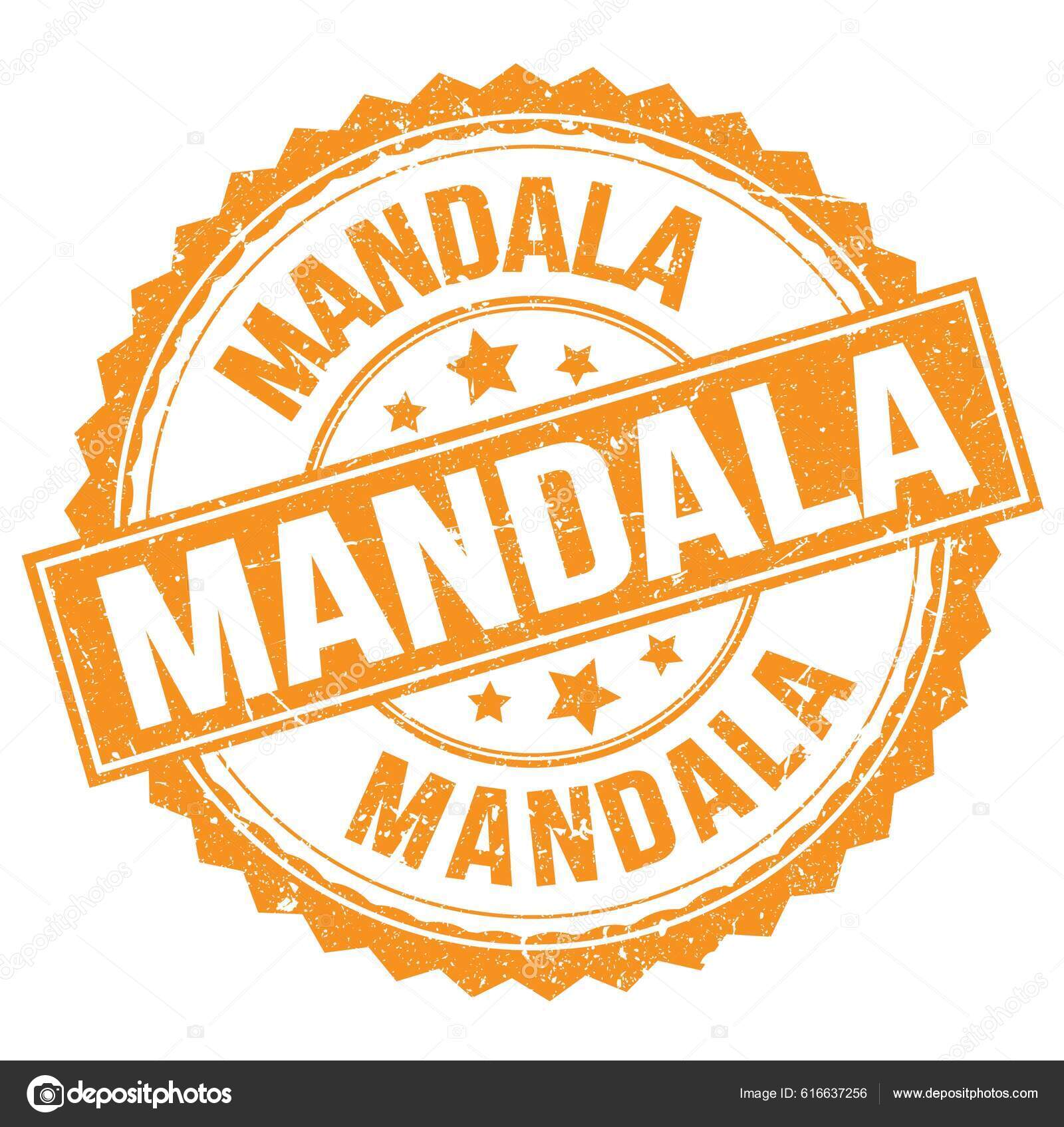 Mandala Text Written Orange Stamp Sign — Stock Photo © outchill #616637256