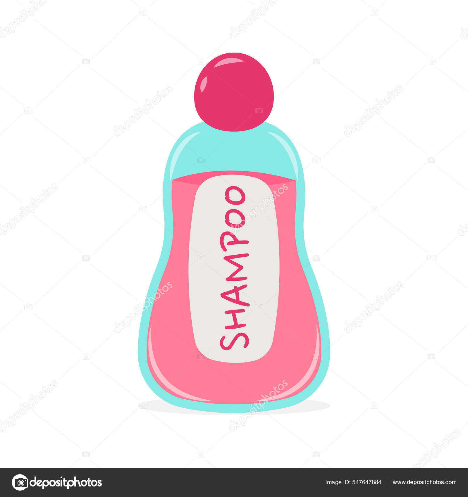 Una Botella Shampoo Vector Ilustración Dibujos Animados Aislados Sobre Fondo Vector de stock ...