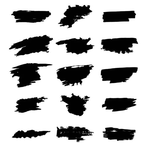Vector Black Paint Ink Brush Stroke Brush Line Texture Stock Vector by ...