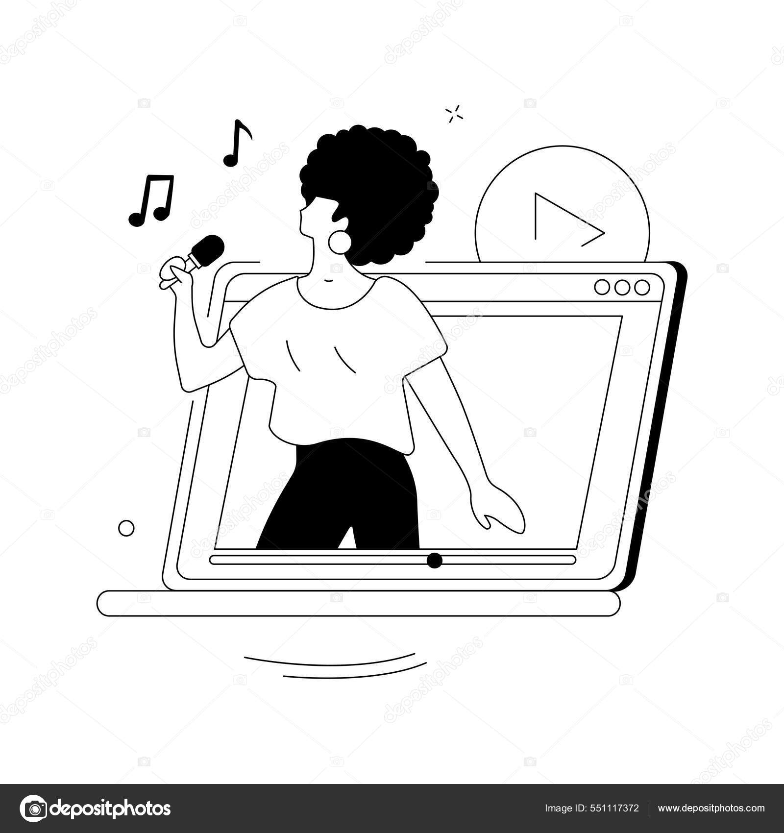 Music Video Abstract Concept Vector Illustration Official Videoclip ...