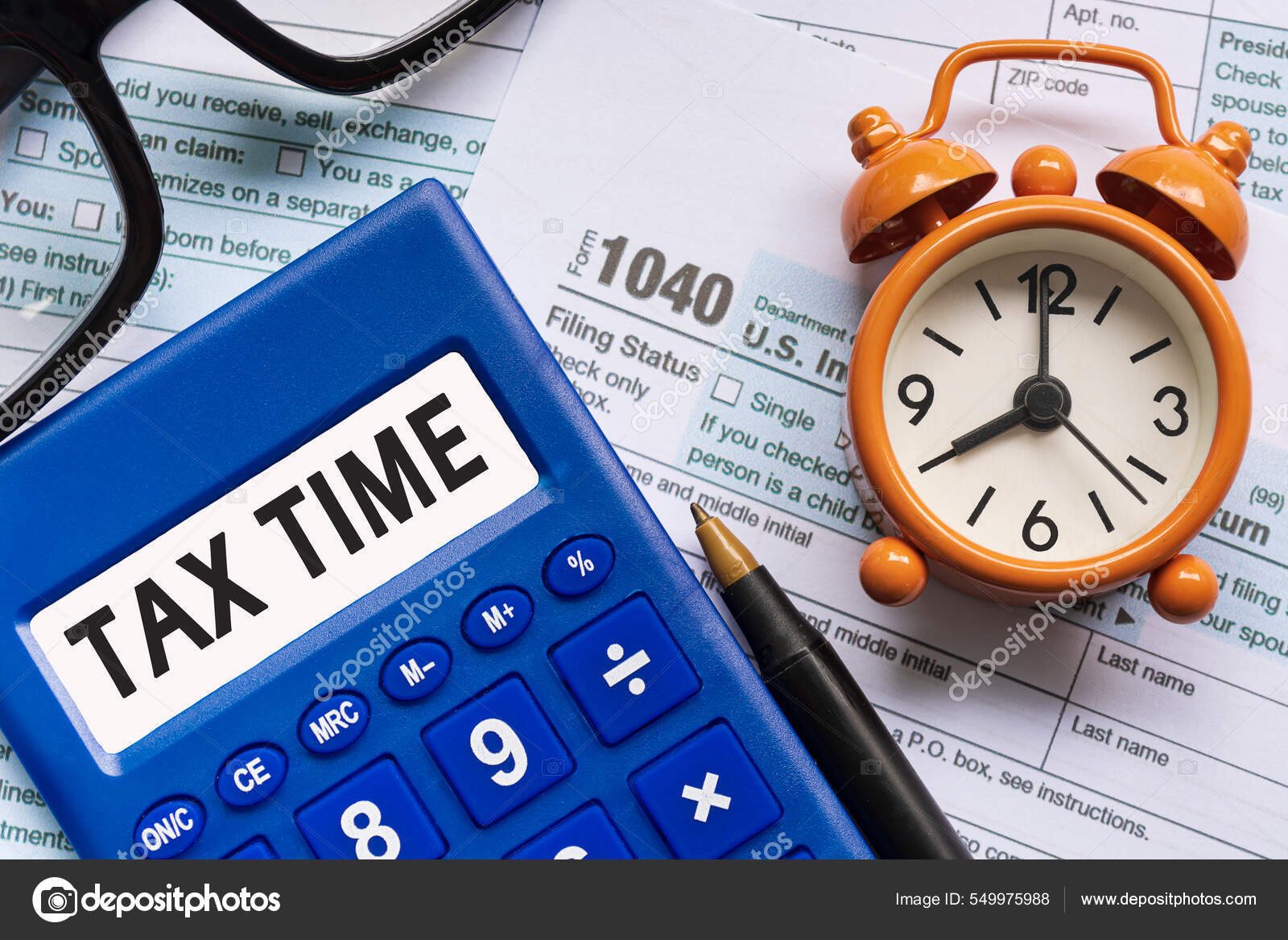 Text Calculator Tax Forms 1040 Individual Income Tax Return Business ...