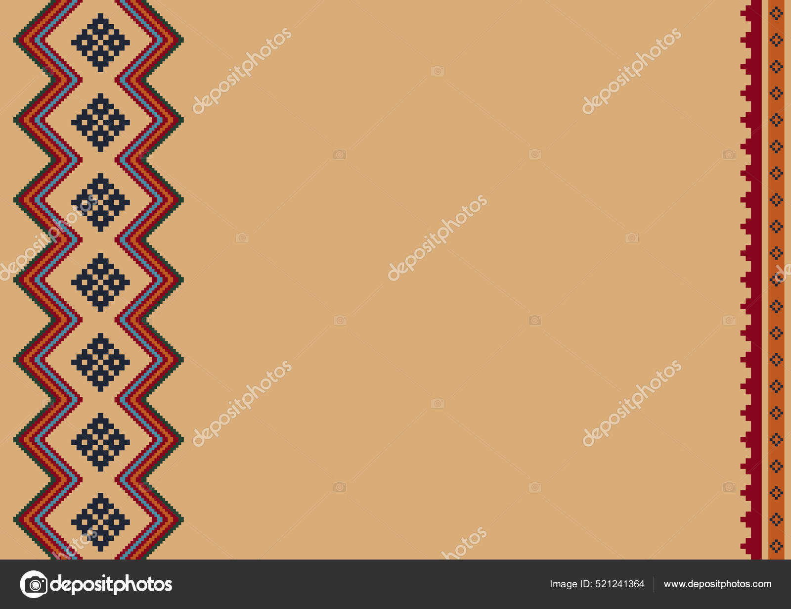 Native American Pattern Boho Ethnic Tribal Background Copy Space Text ...
