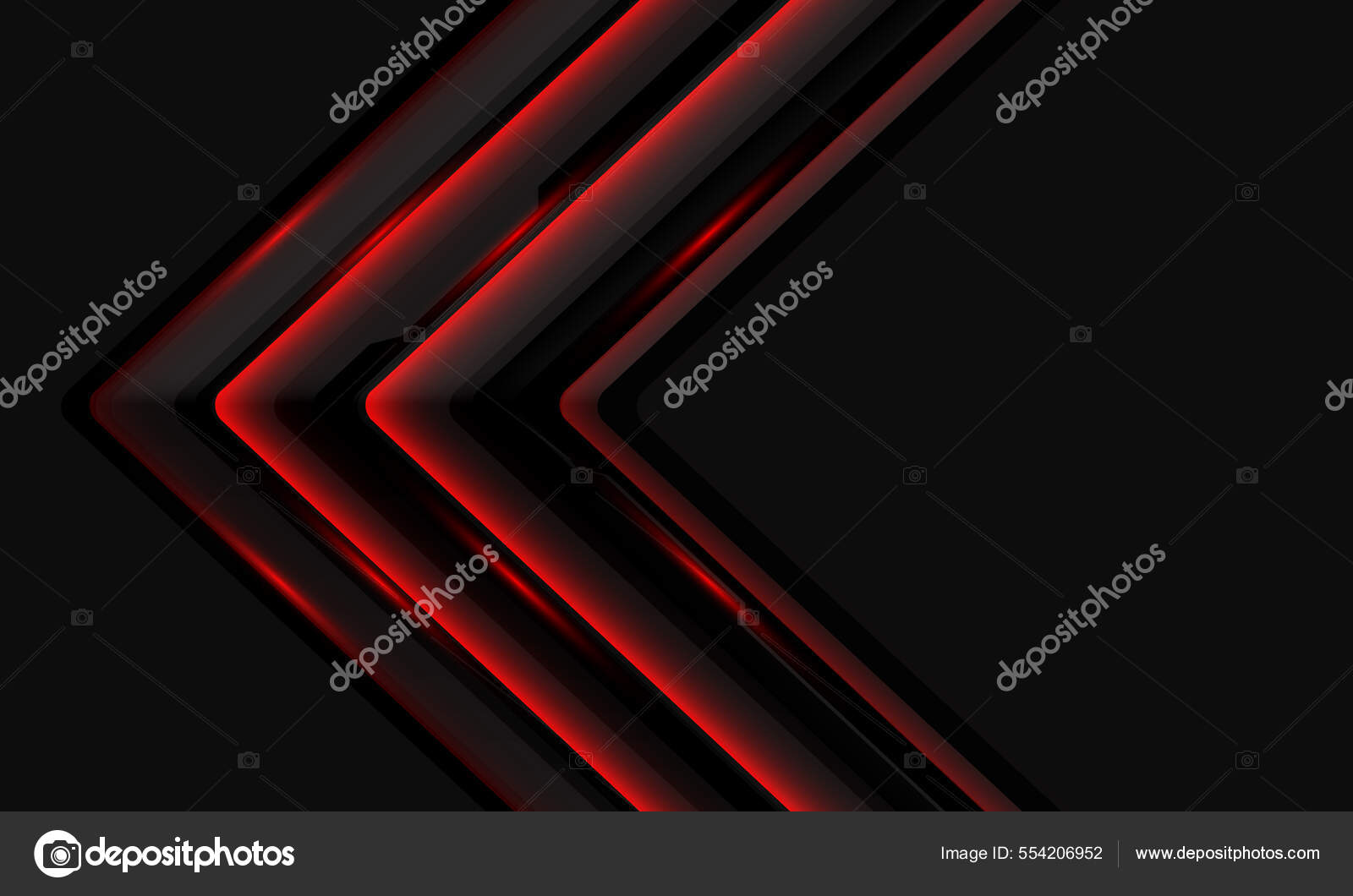 Abstract Black Red Light Arrow Circuit Cyber Technology Direction Blank ...