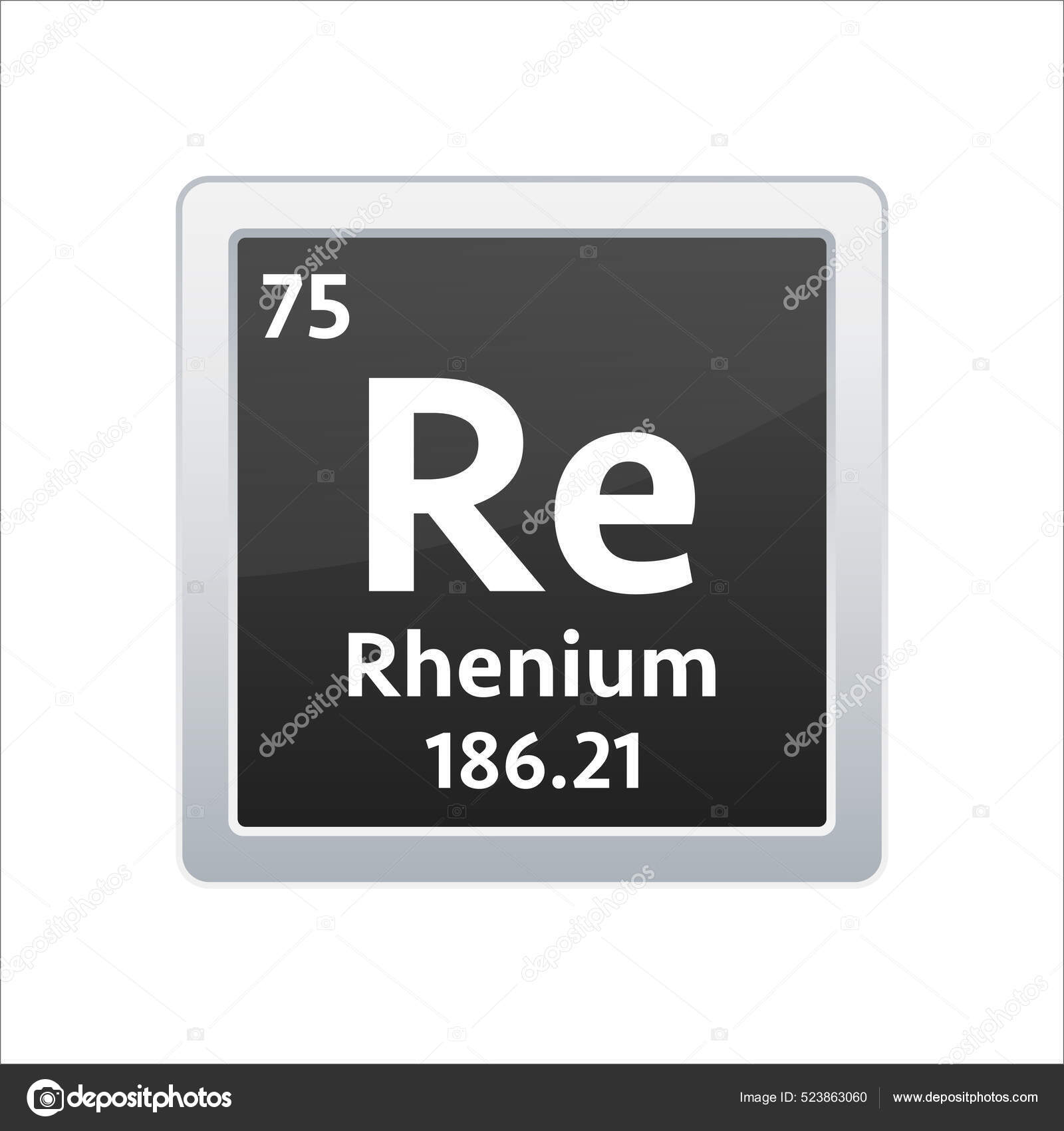 Rhenium symbol. Chemical element of the periodic table. Vector stock ... Rhenium symbol. Chemical element of the periodic table. Vector stock ...
