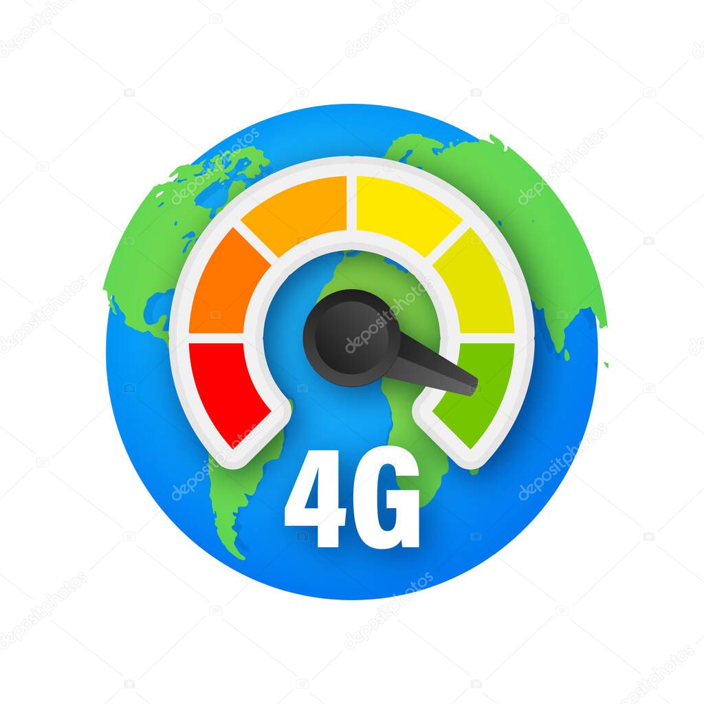Tecnología de red 4g. Concepto de servicio de telecomunicaciones ...