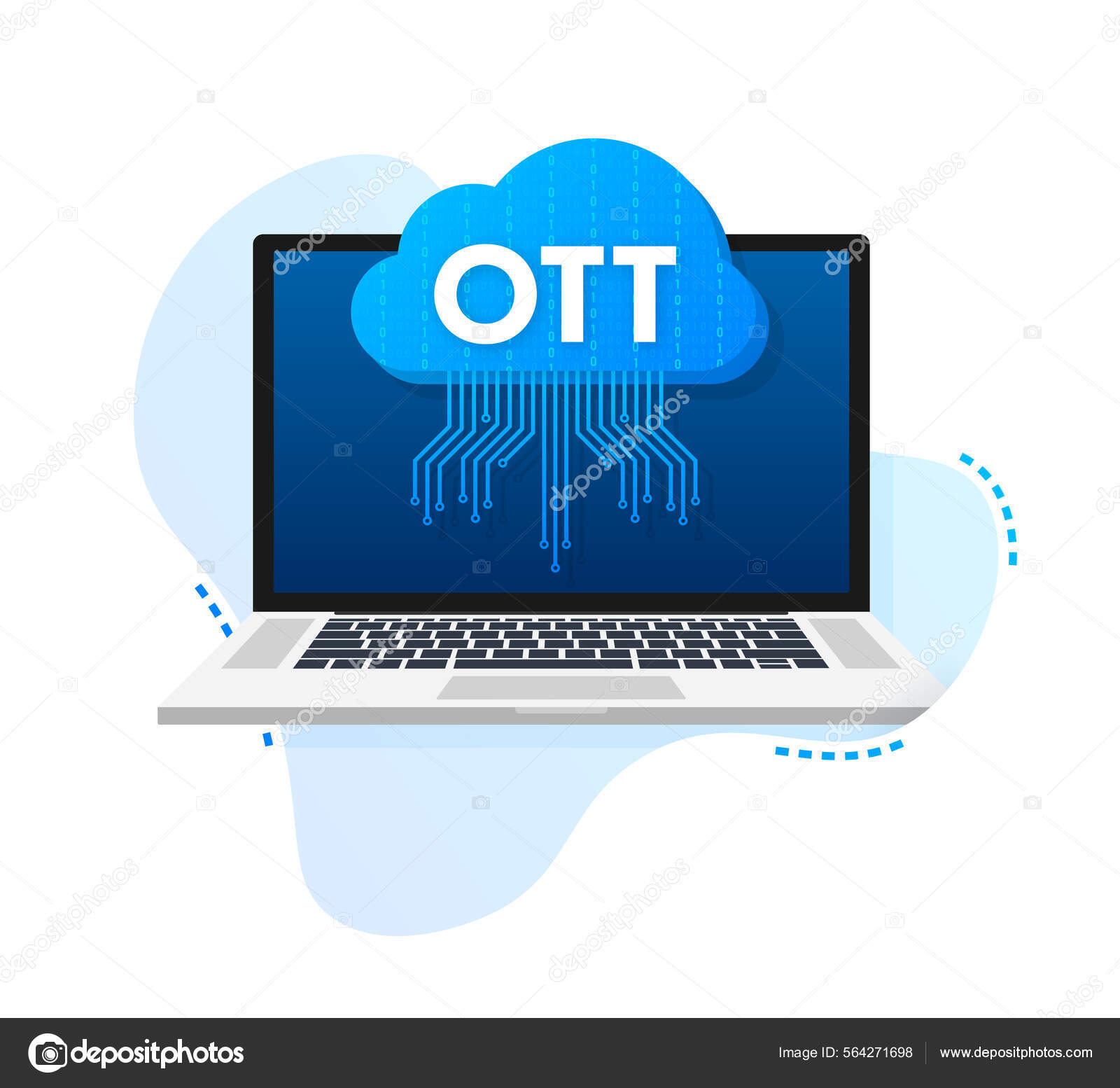 OTT cloud media platform. Vector stock illustration. Stock Vector Image ...