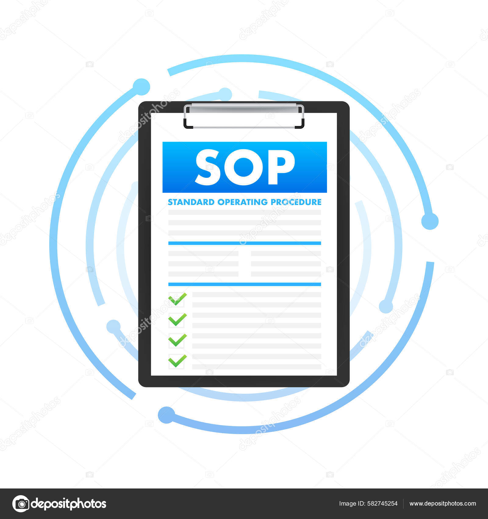 Pne Procédure Opératoire Normalisée Illustration Vectorielle image ...