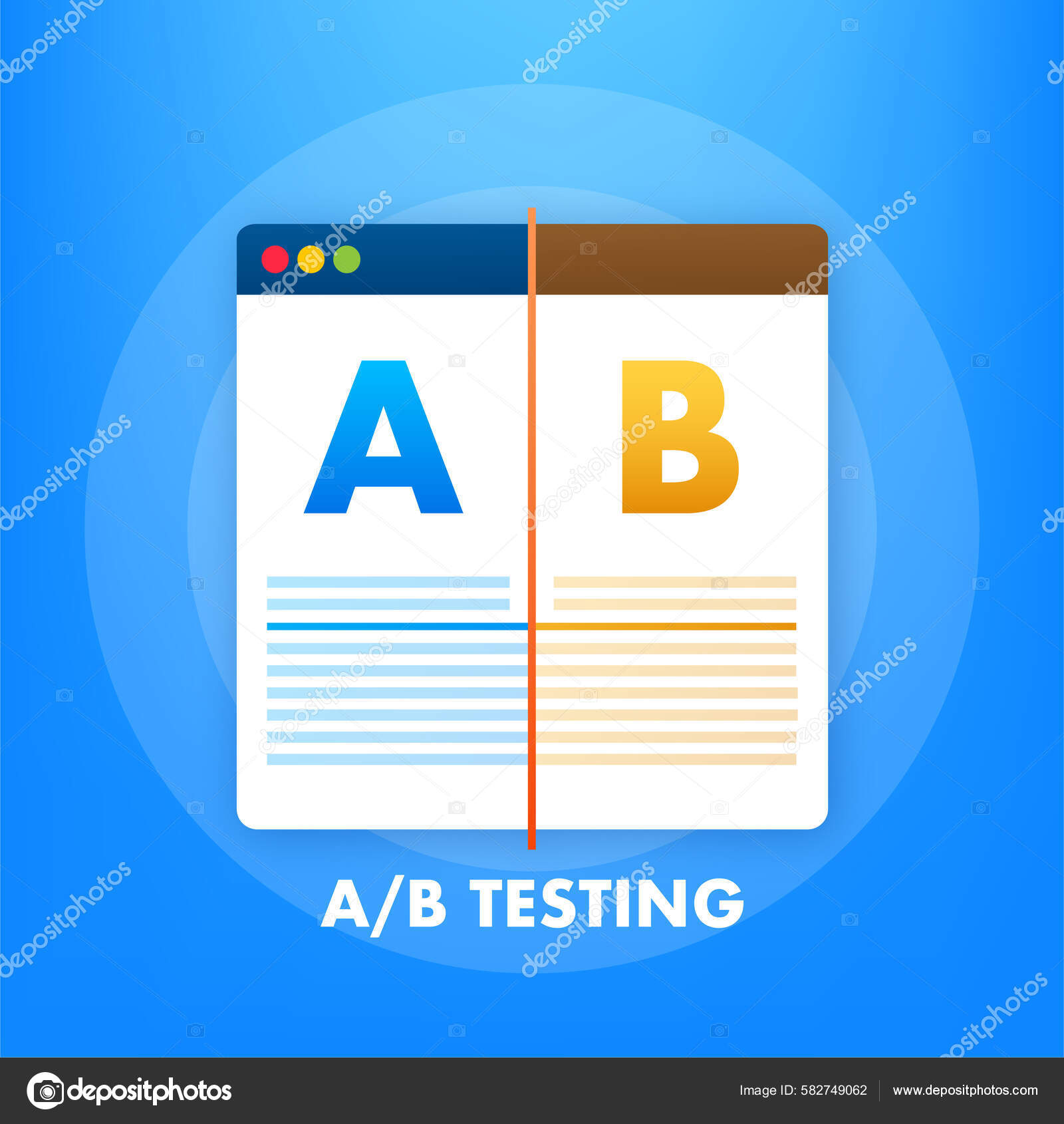 Testing Split Test Bug Fixing User Feedback Homepage Landing Page Stock Vector Image By