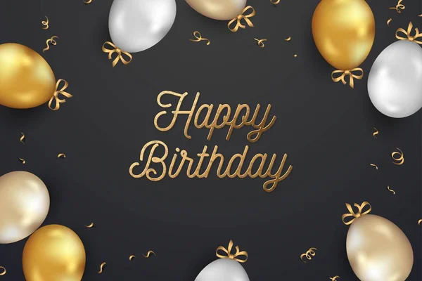 Realistic Birthday Background Vector Design Illustration Stock Vector ...