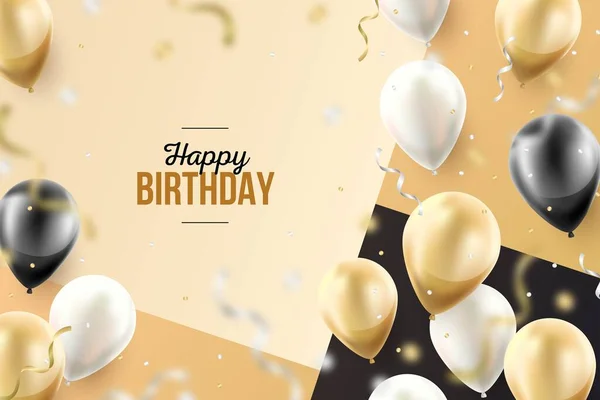 Realistic Birthday Background Vector Design Illustration Stock Vector ...