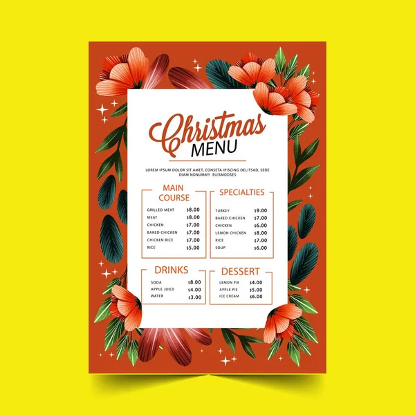 Festive menu Vector Art Stock Images | Depositphotos