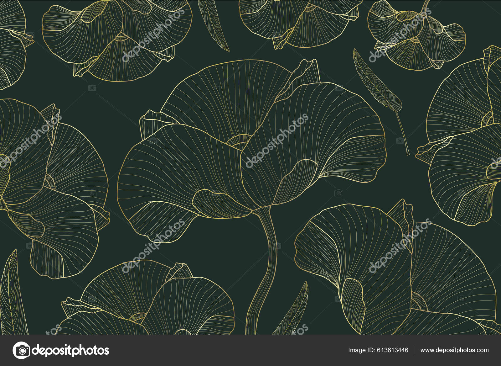 Gradient Golden Linear Background Vector Design Illustration Stock ...