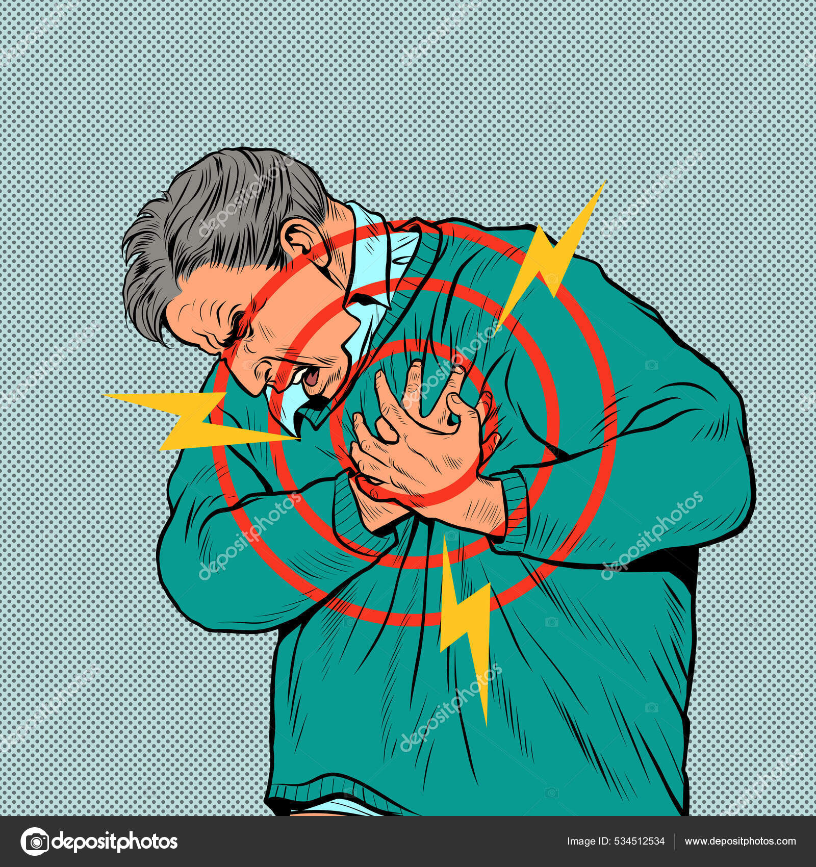 An elderly man heart pain, myocardial infarction hypertensive crisis ...