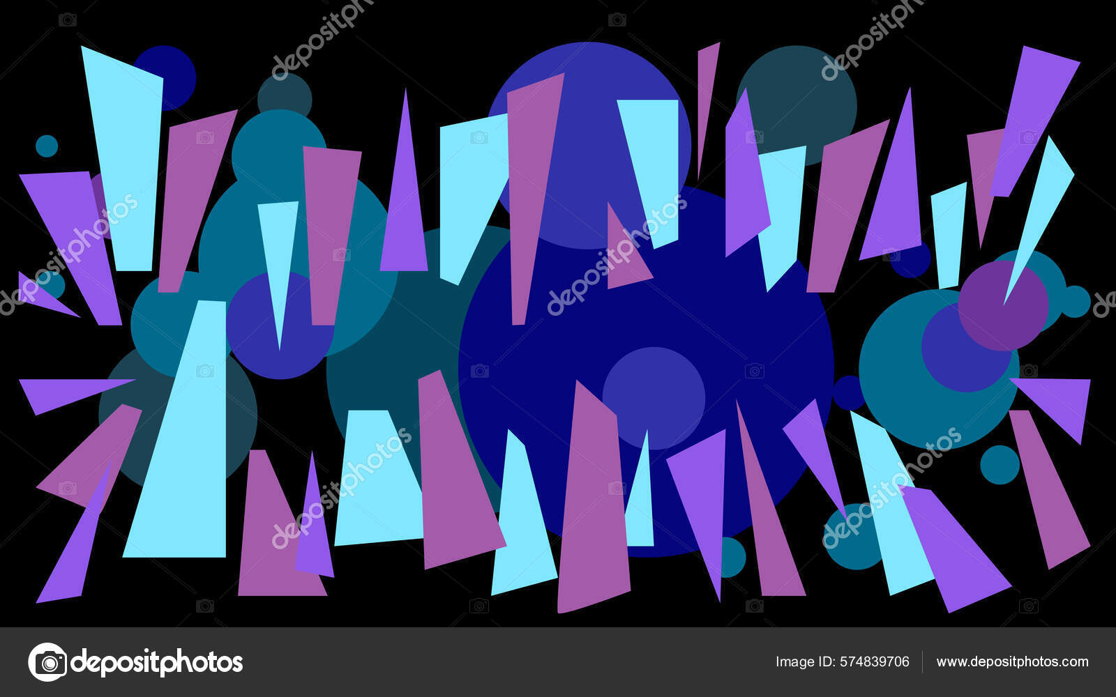 Broken Lines Pink Blue Neon Lines Geometric Shapes Virtual Space Stock ...