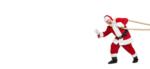 Kid pulling santas leg Stock Photos, Royalty Free Kid pulling santas ...