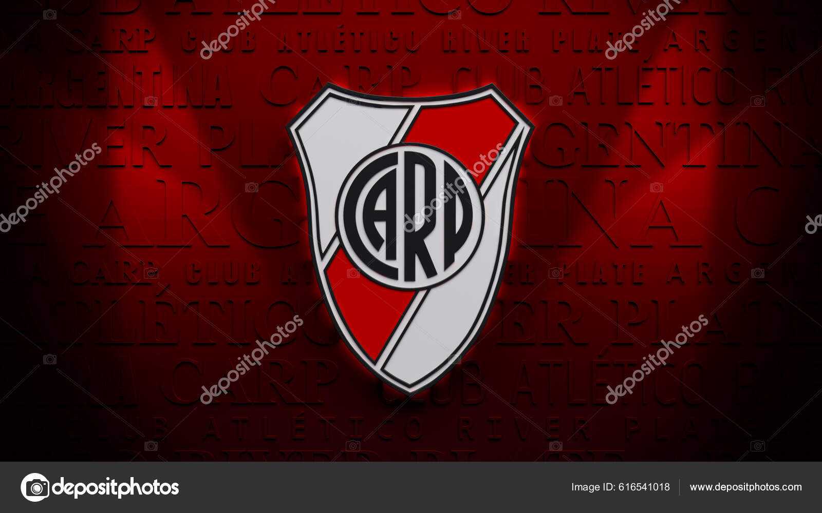 Rendering Badge Logo River Plate Football Club Argentinian Soccer Team ...