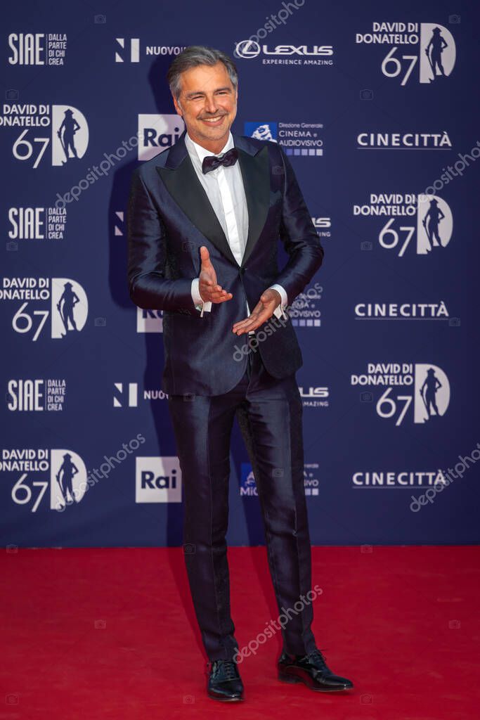 Rome, Italy - May 3, 2022: Beppe Convertini attends the red carpet of ...