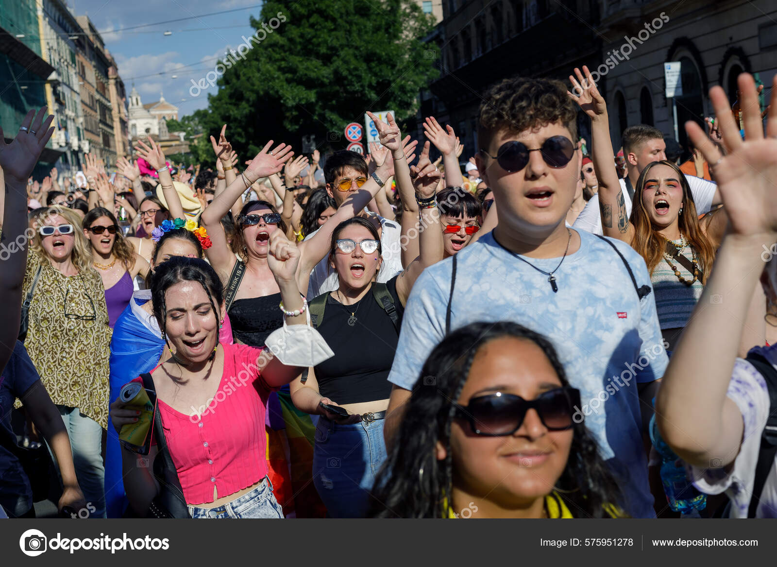 Rome Italy June 2022 Pride Lgbtq Community Returns Demonstrate Streets ...