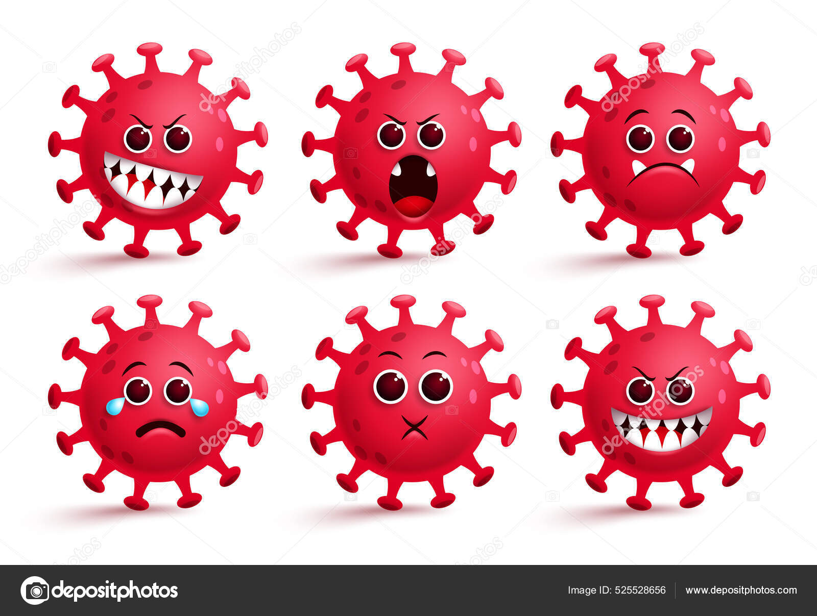 Covid Coronavirus Emoji Vector Set Covid Corona Virus Smileys Emoji ...
