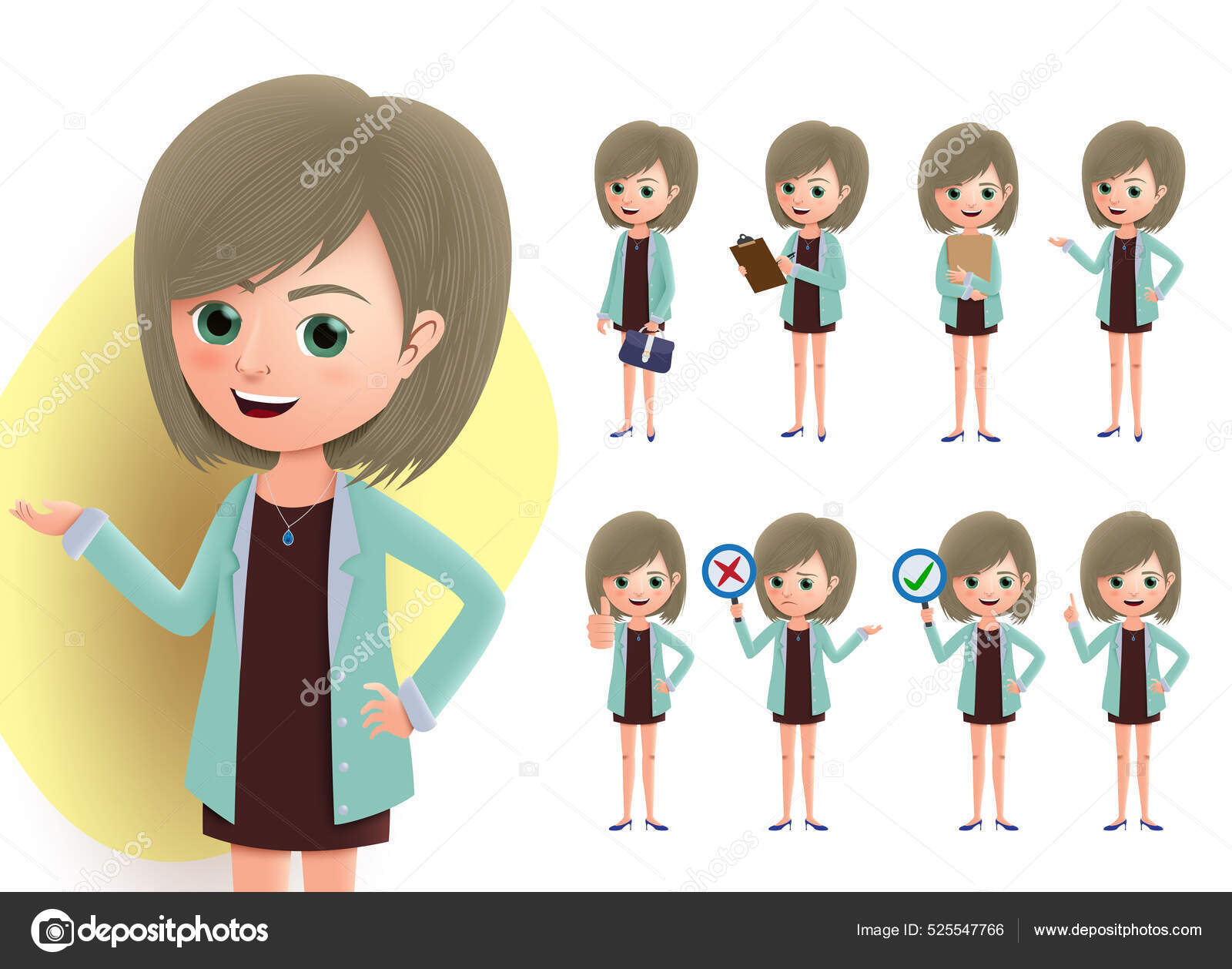 School Classmate Students Character Vector Set Back School Classmates ...