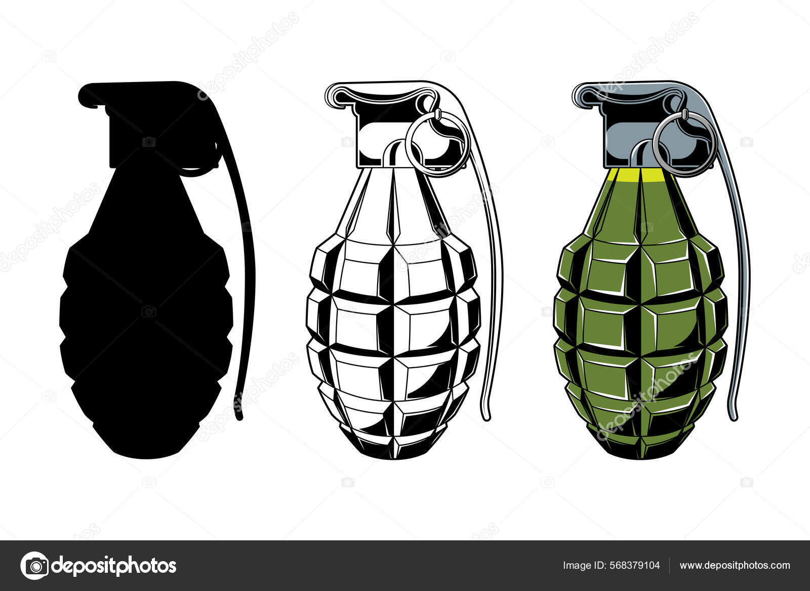 Grenade Vector Isolated White Background Stock Vector by ©Mamanz01 ...