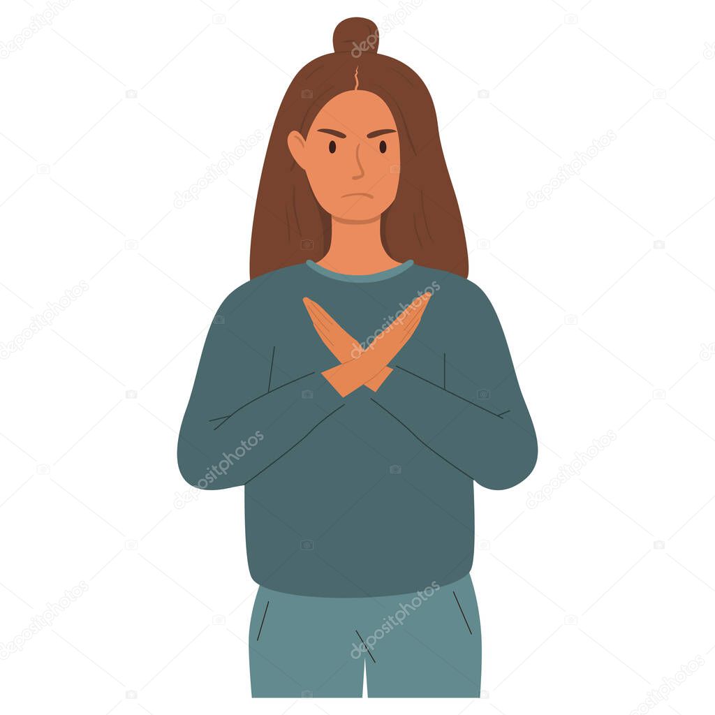 Una ilustración de dibujos animados vectoriales planos de una mujer que ...