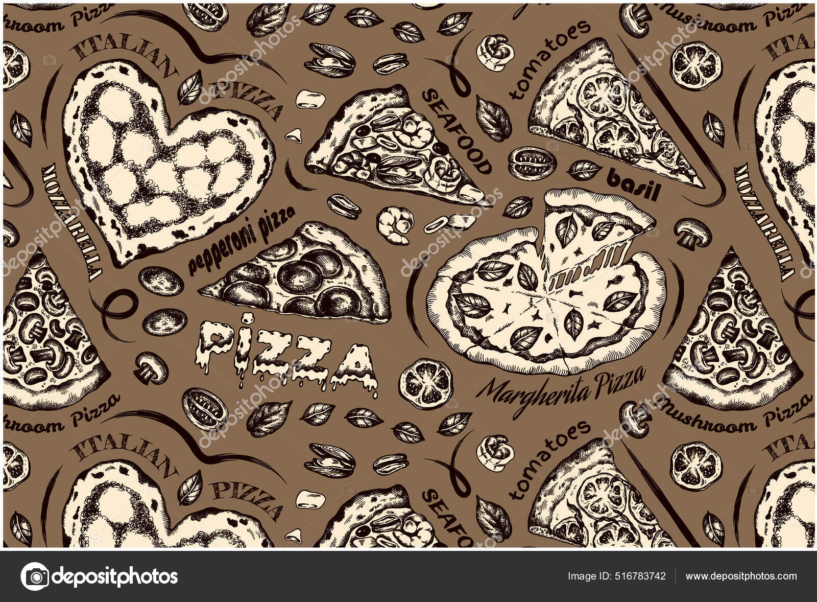 Pepperoni Pizza Pattern