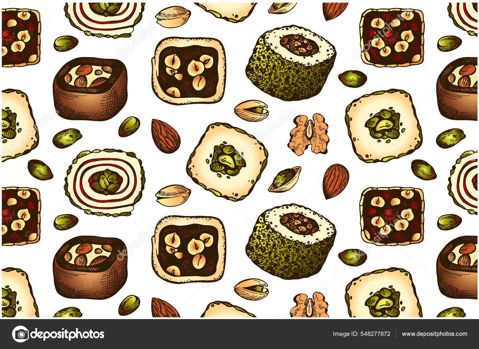 Outline Drawing Pattern Turkish Delight Isolated Transparent Background ...