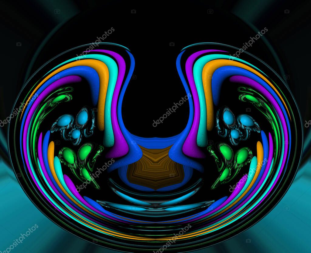 3d renderizado de arte abstracto 3d background.Colorful remolino ...