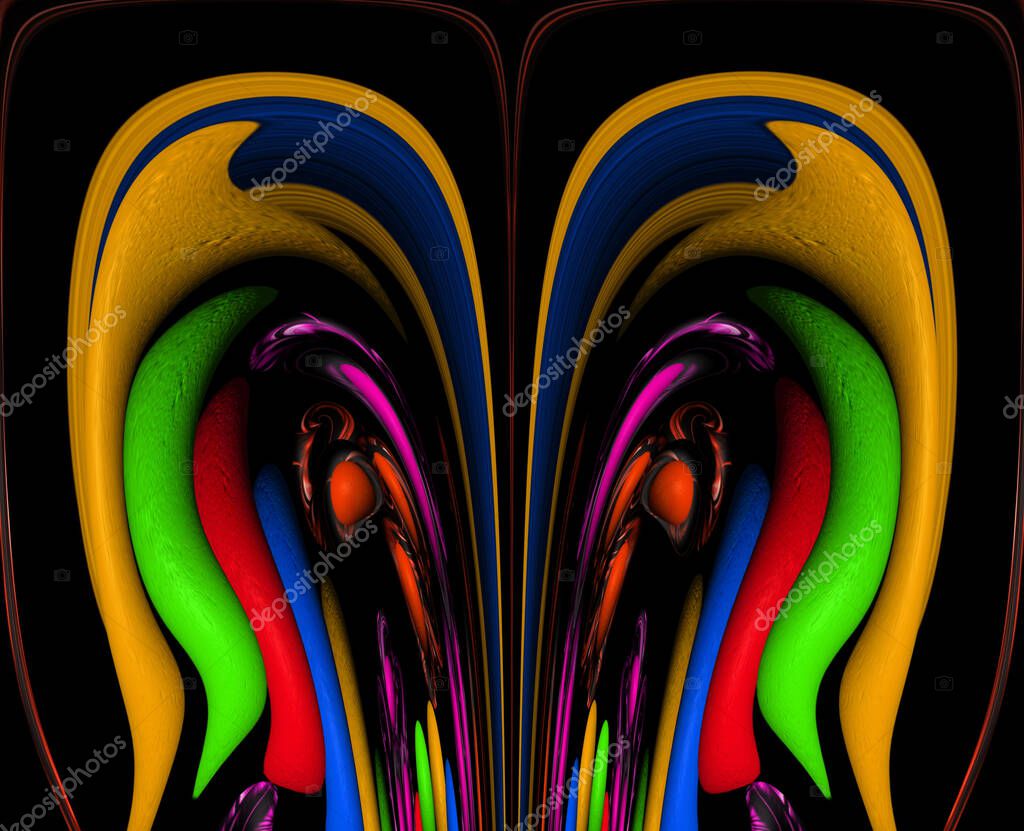 3d renderizado de arte abstracto 3d background.Colorful remolino ...