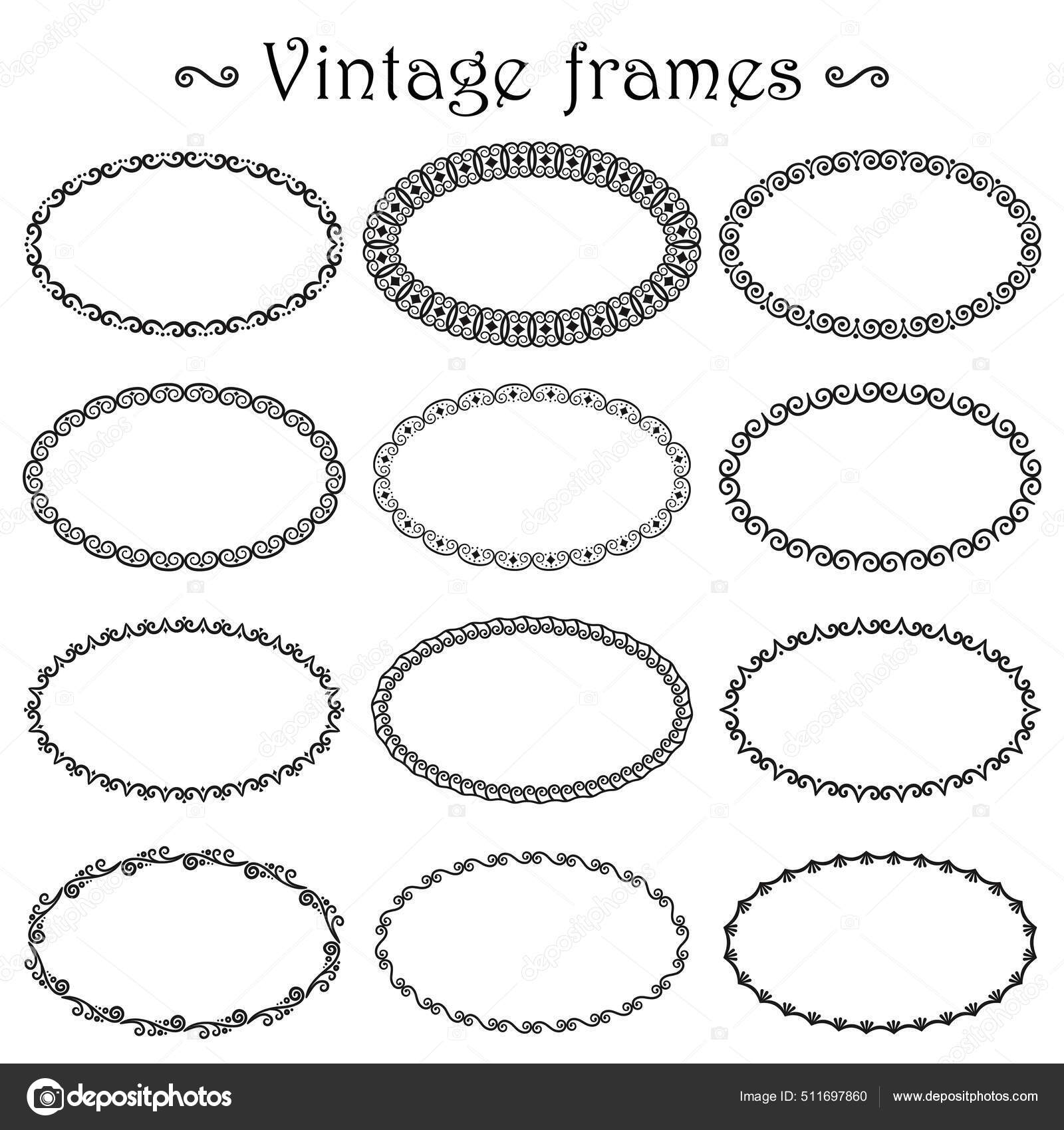 Simple Oval Frame Vector