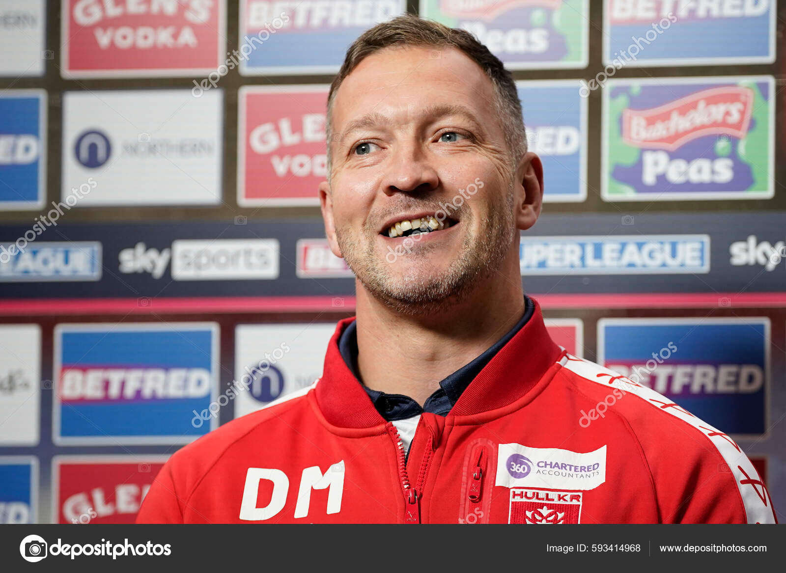 Danny Mcguire Head Coach Hull Interviewed Sky Sports Game – Stock ...