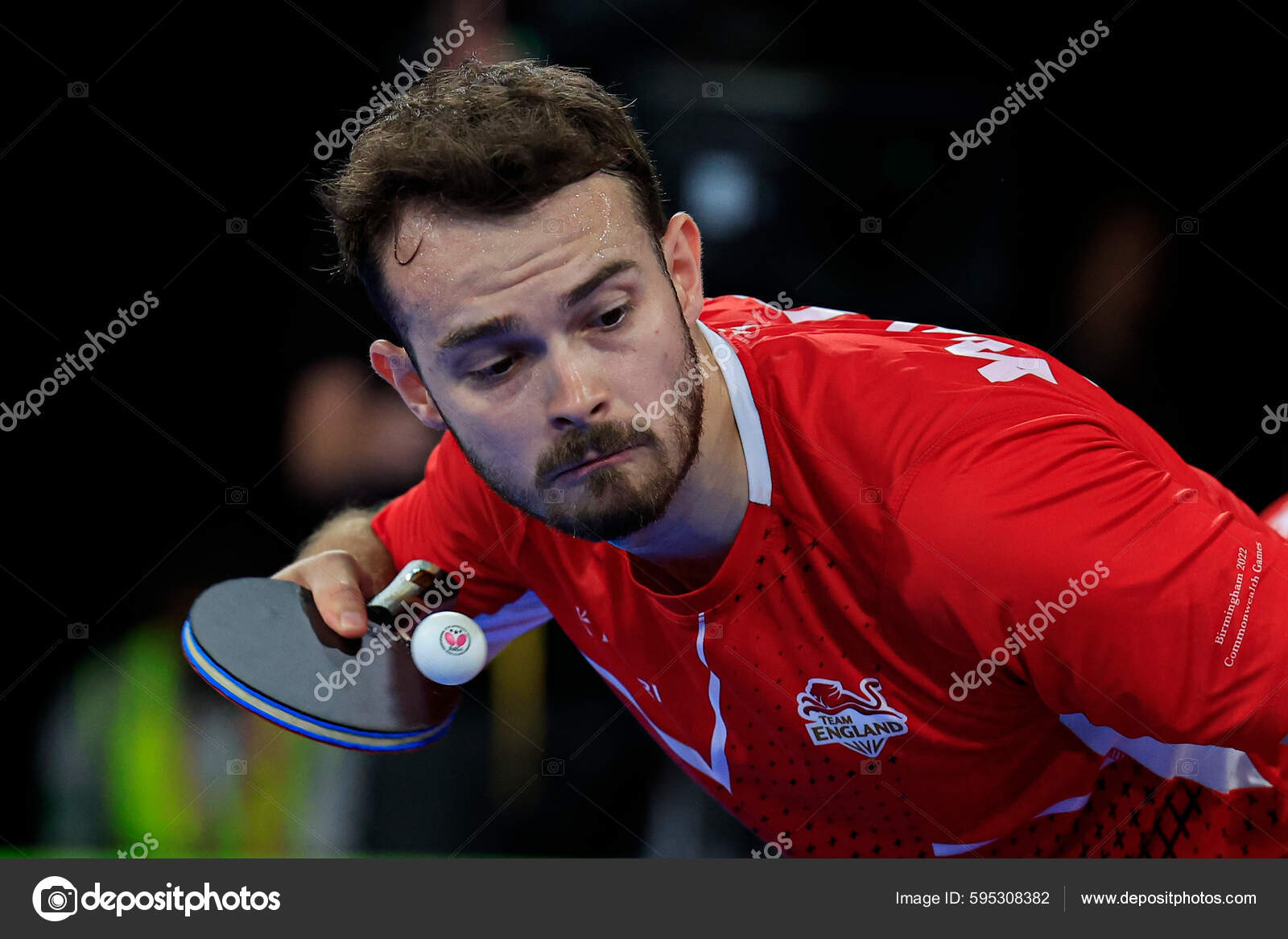 Sam Walker England Serves Callum Evans Wales — Stock Editorial Photo ...