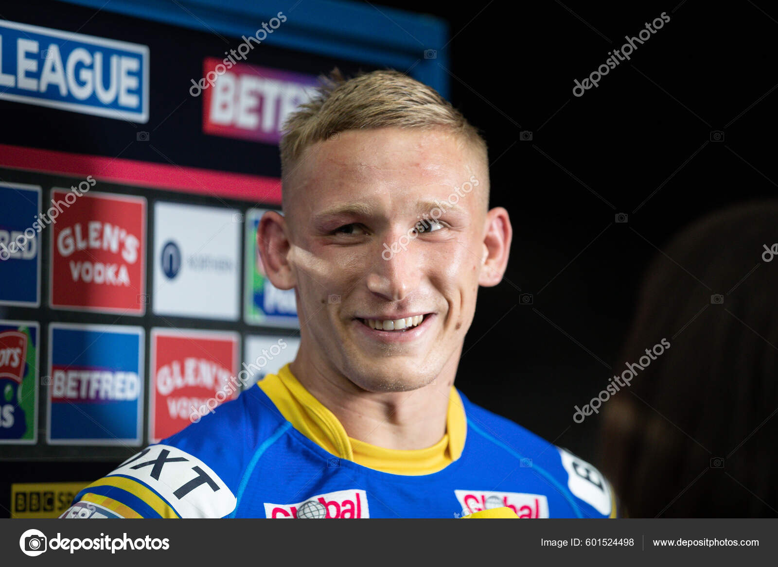 Mikolaj Oledzki Leeds Rhinos Smiles Game Interviewed Media – Stock ...