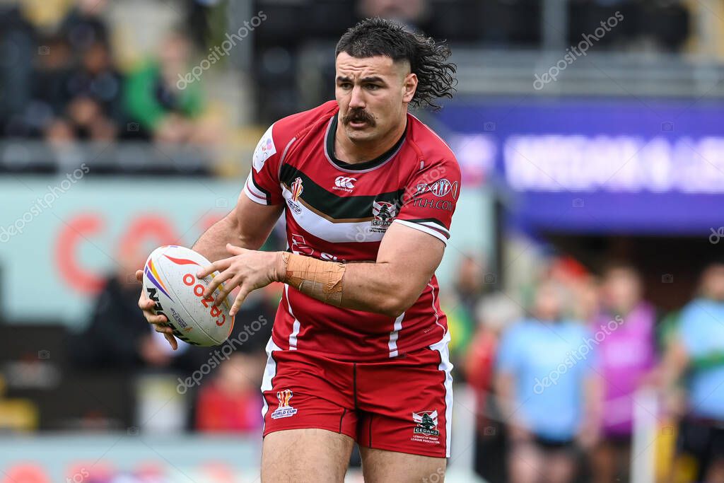 Khalil Rahme de Líbano en acción durante la Copa Mundial de Rugby 2021 ...