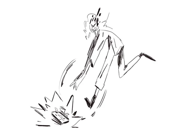 Crawling Man Drawing