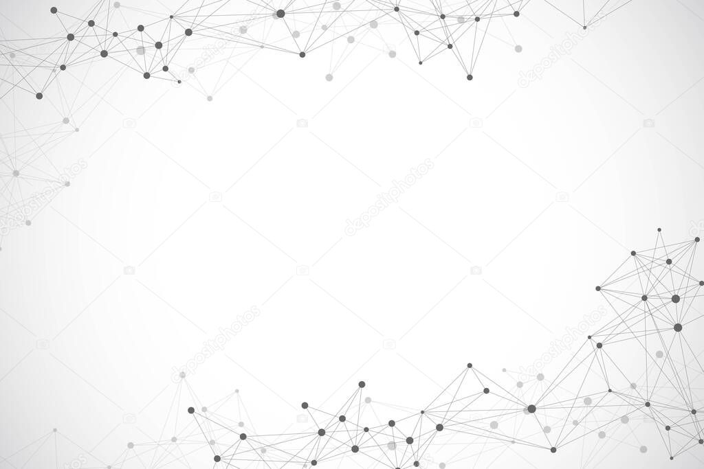 Molécula geométrica de fondo gráfico y comunicación. Complejo de ...