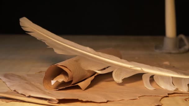 Parchment Scroll and Quill Pen Stock Vector by ©PhotoEstelar 32928165