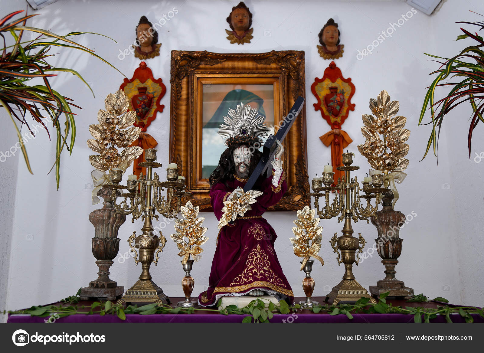 Our Lord Steps Good Lord Jesus Steps Catholic Imagem Altar — Stock ...