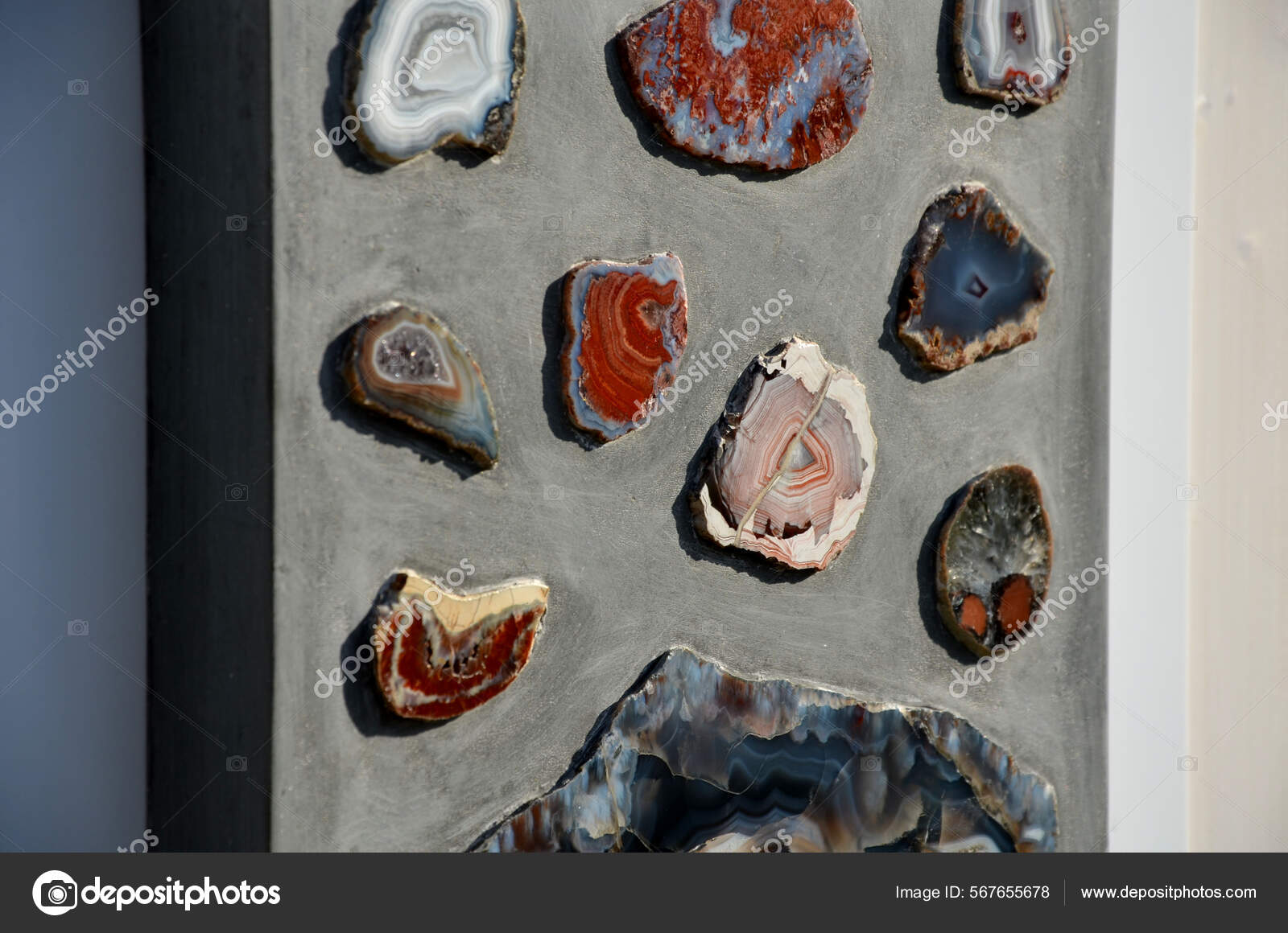 Geological Exposition Cut Polished Precious Stones Opal Agate Other ...