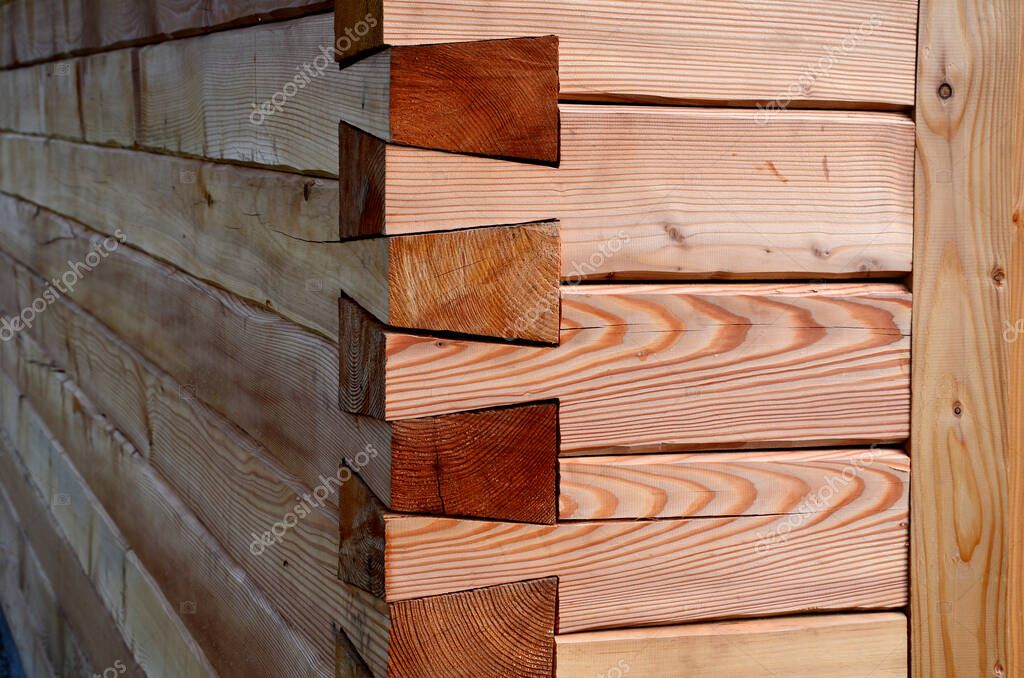 The wooden cabin is made using wooden timber technology without the use of nails and screws ...