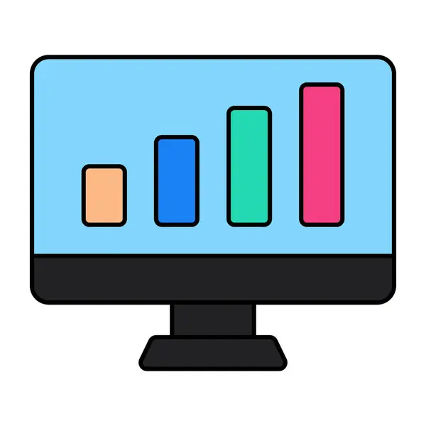 Monitor datos imágenes de stock de arte vectorial | Depositphotos