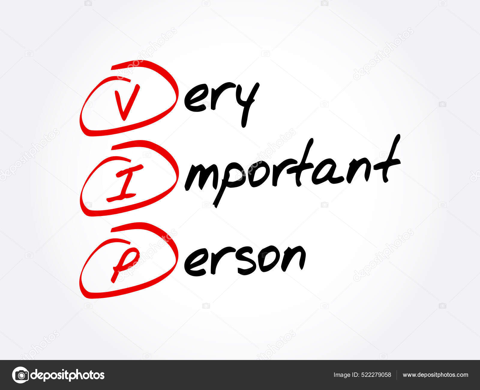 Vip Very Important Person Acronym Concept Background Stock Vector by ...